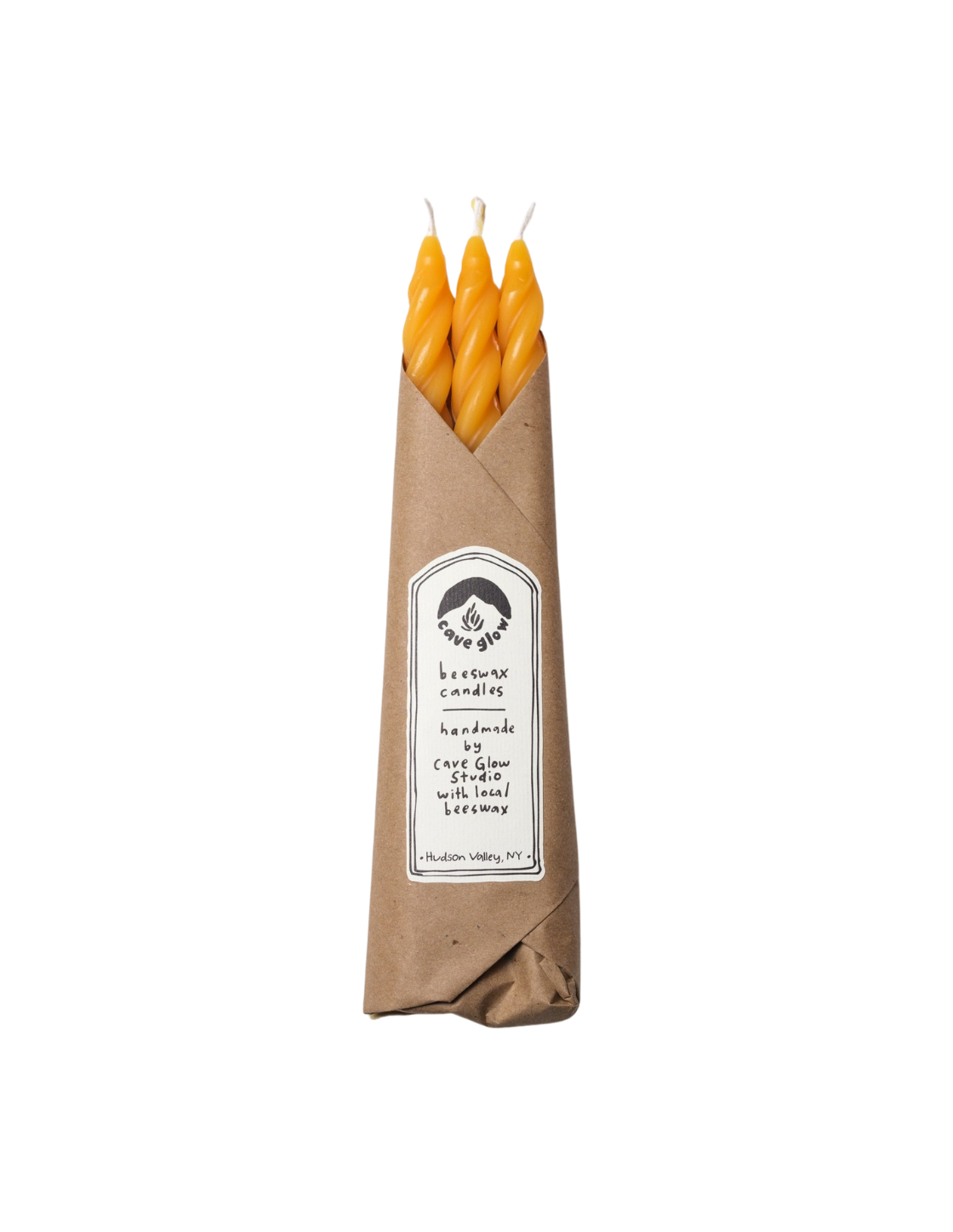Gold Beeswax Taper Candles – The Six Bells