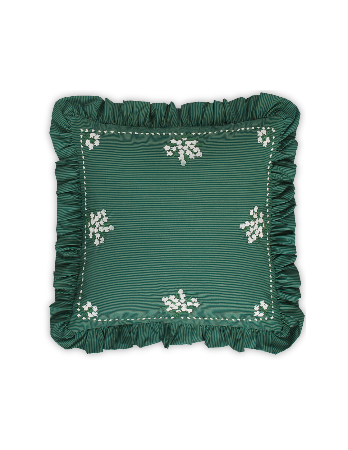 Lily Embroidered Ruffled Pillow – The Six Bells