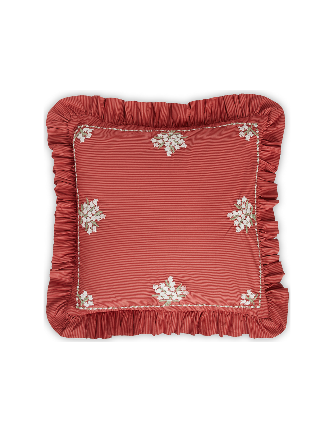 Lily Embroidered Ruffled Pillow – The Six Bells