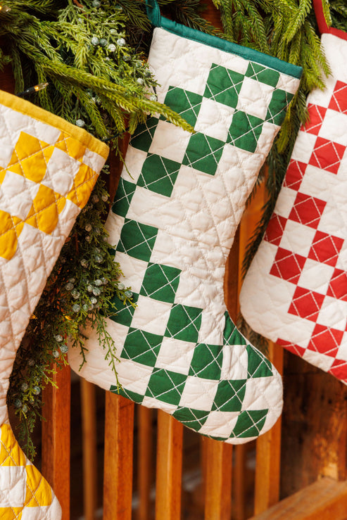 Diamond Quilted Christmas Stocking – The Six Bells