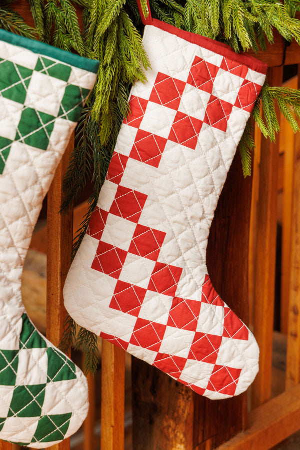 Diamond Quilted Christmas Stocking – The Six Bells