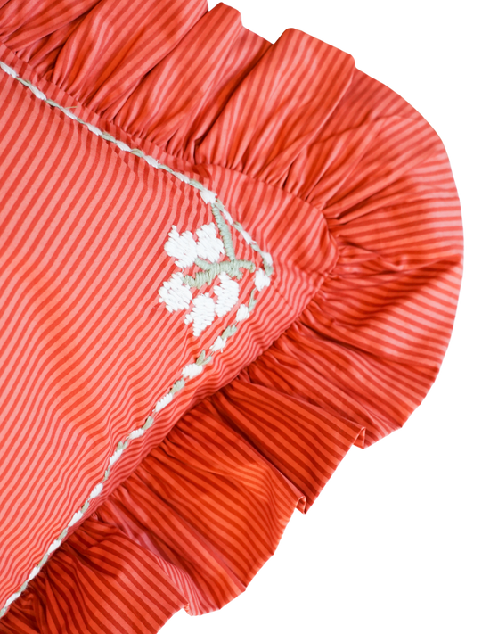 Lily Embroidered Ruffled Pillow – The Six Bells